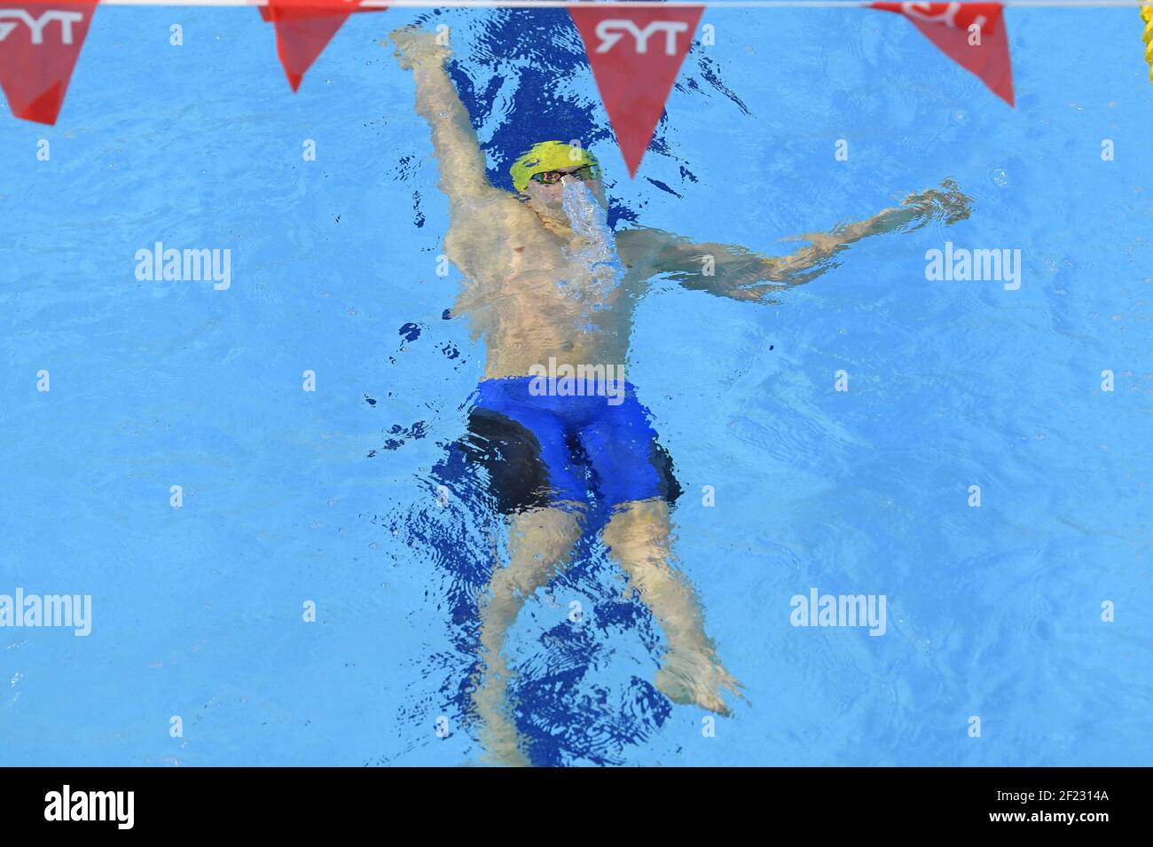 Maxence Orange (FRA) competes on Men's 200 m Backstroke during the ...