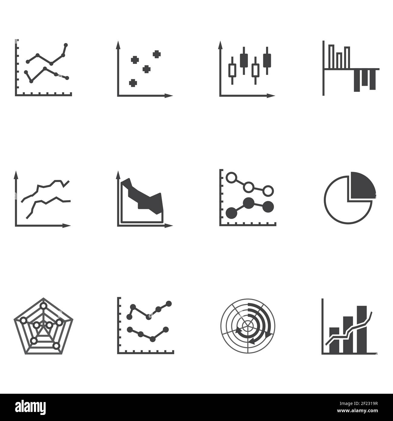 Business Graph Icon, Vector Illustrator Stock Vector Image & Art - Alamy