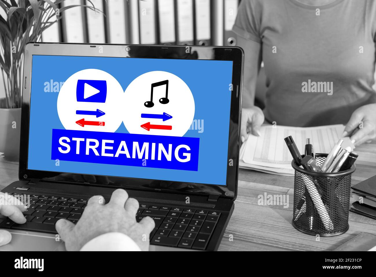 Illustration live streaming concept hi-res stock photography and images ...