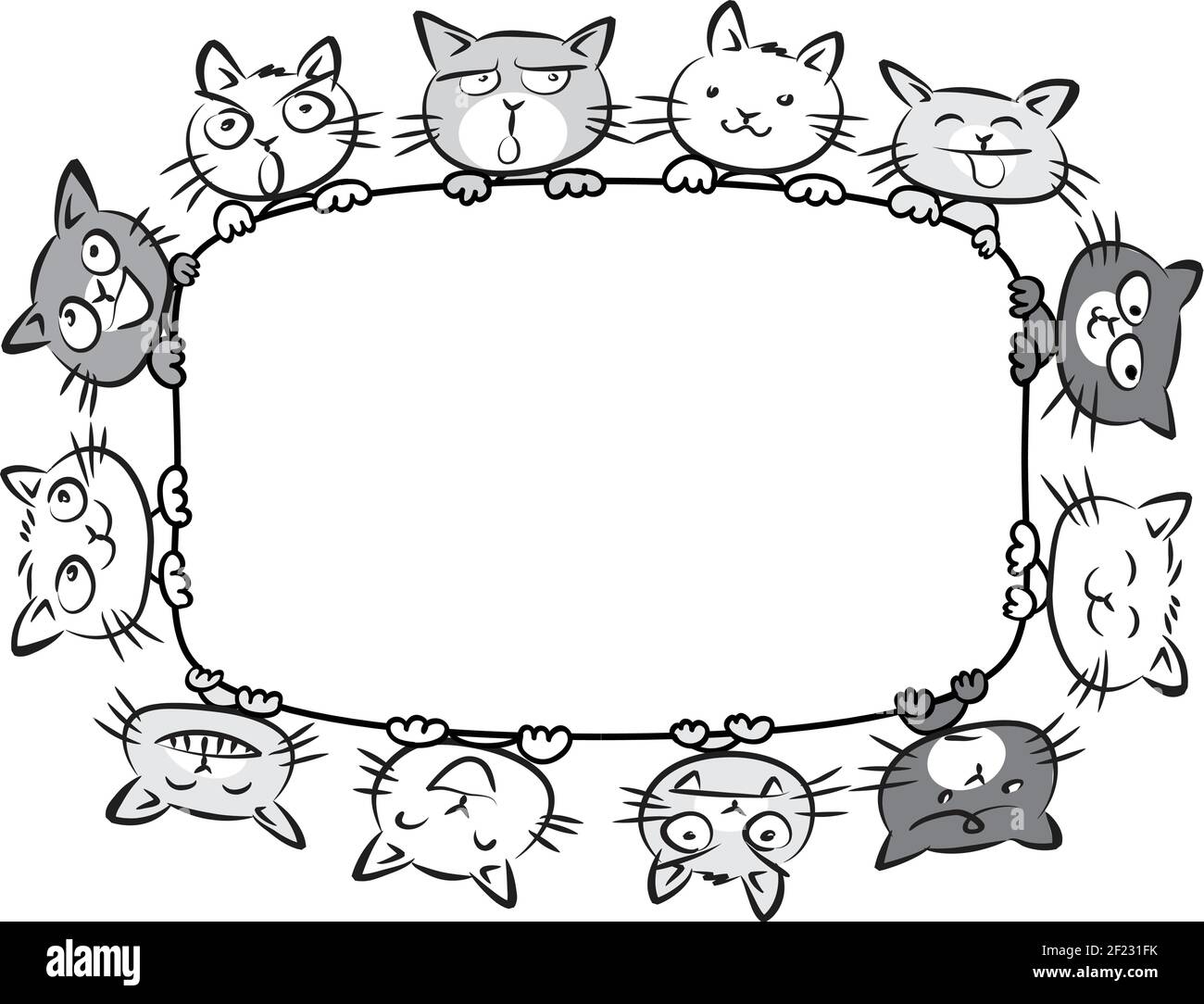 vector cartoon cat background Stock Vector Image & Art - Alamy