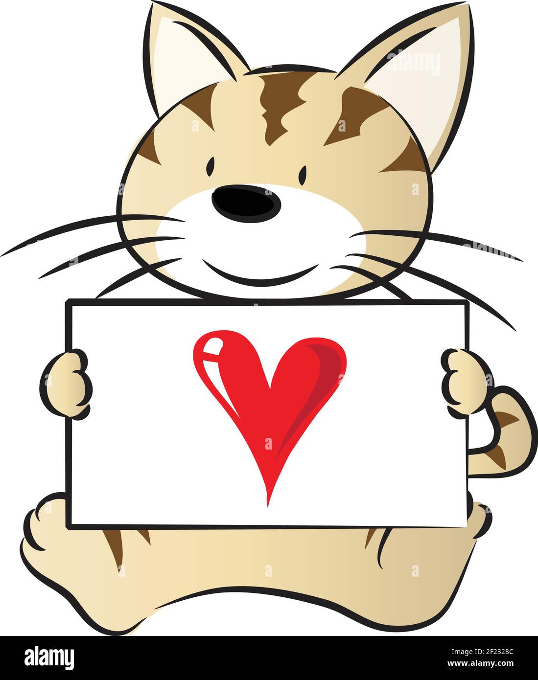 vector cartoon animals hold heart shape Stock Vector Image & Art - Alamy