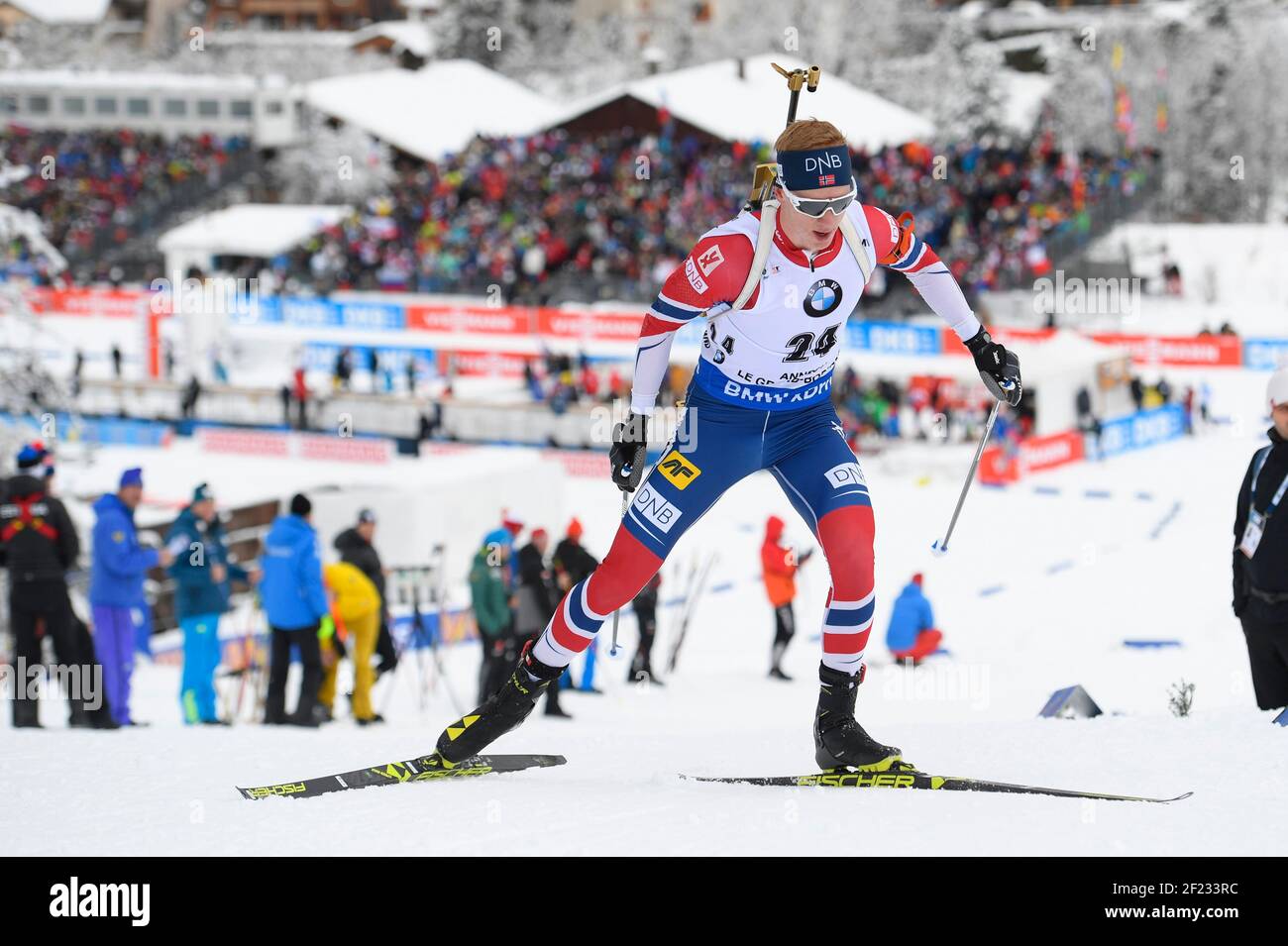 Johannes Thingnes Boe (NOR) competes on Men's 10 KM sprint during the ...