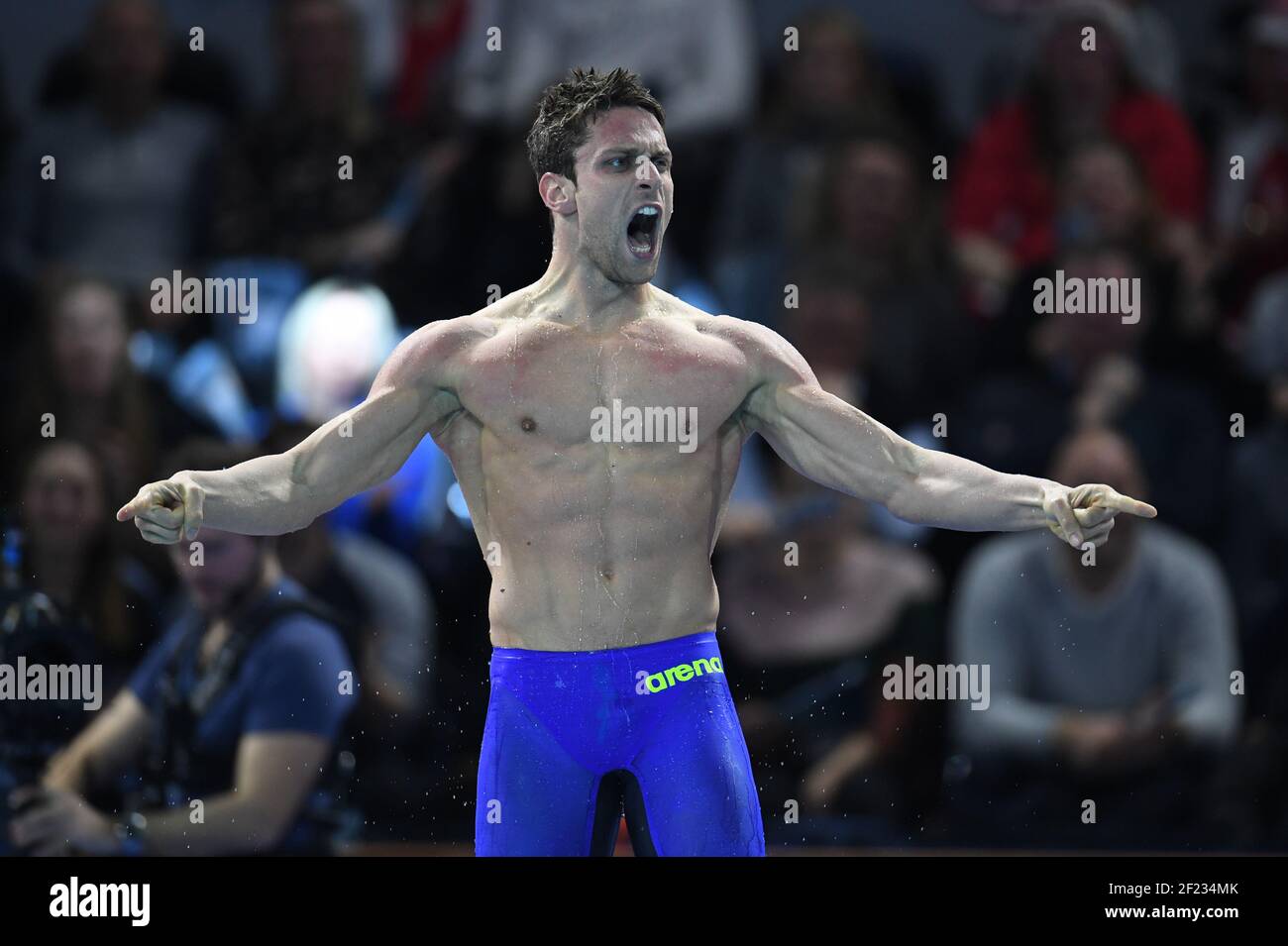 Luca Dotto (ITA) competes and wins the Gold medal on Men's 100 m ...