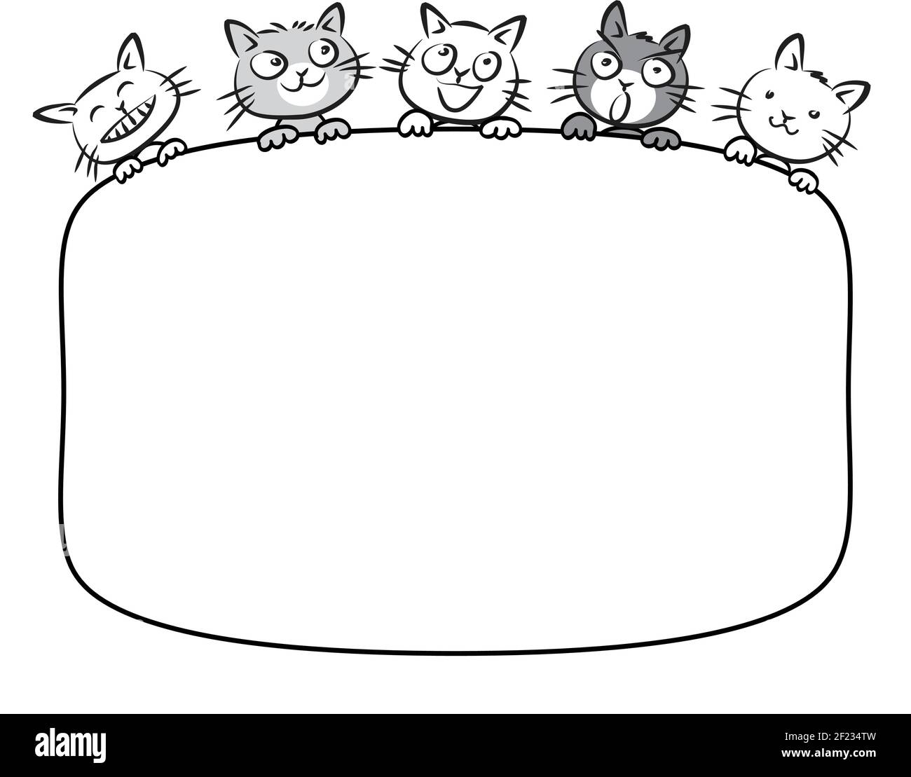 vector cartoon cat background Stock Vector Image & Art - Alamy