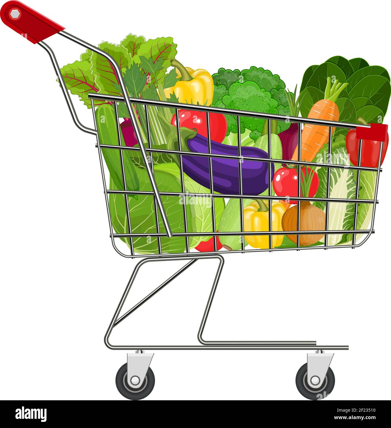 Shopping Cart With Food Clipart