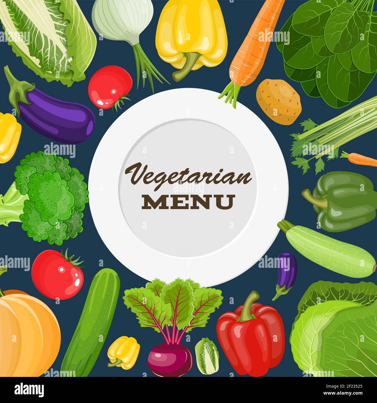 Vegetarian menu cover Stock Vector Image & Art - Alamy