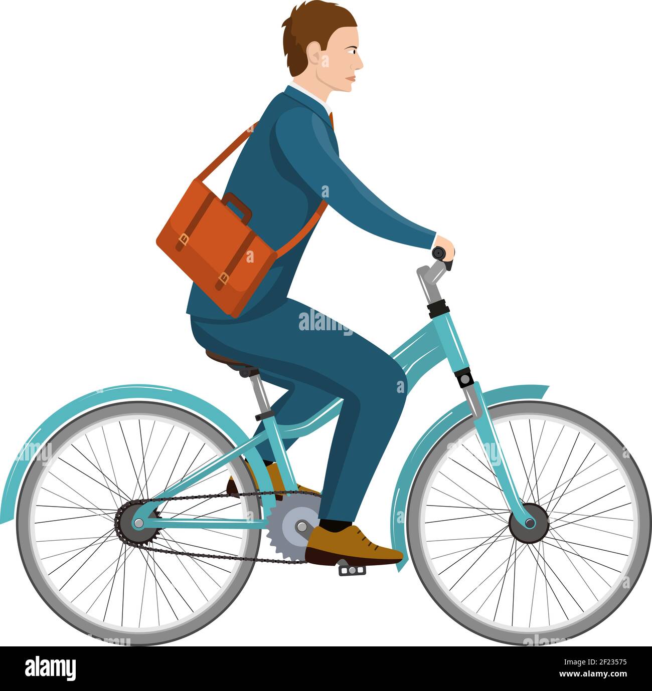 Businessman cyclist Stock Vector Images - Alamy