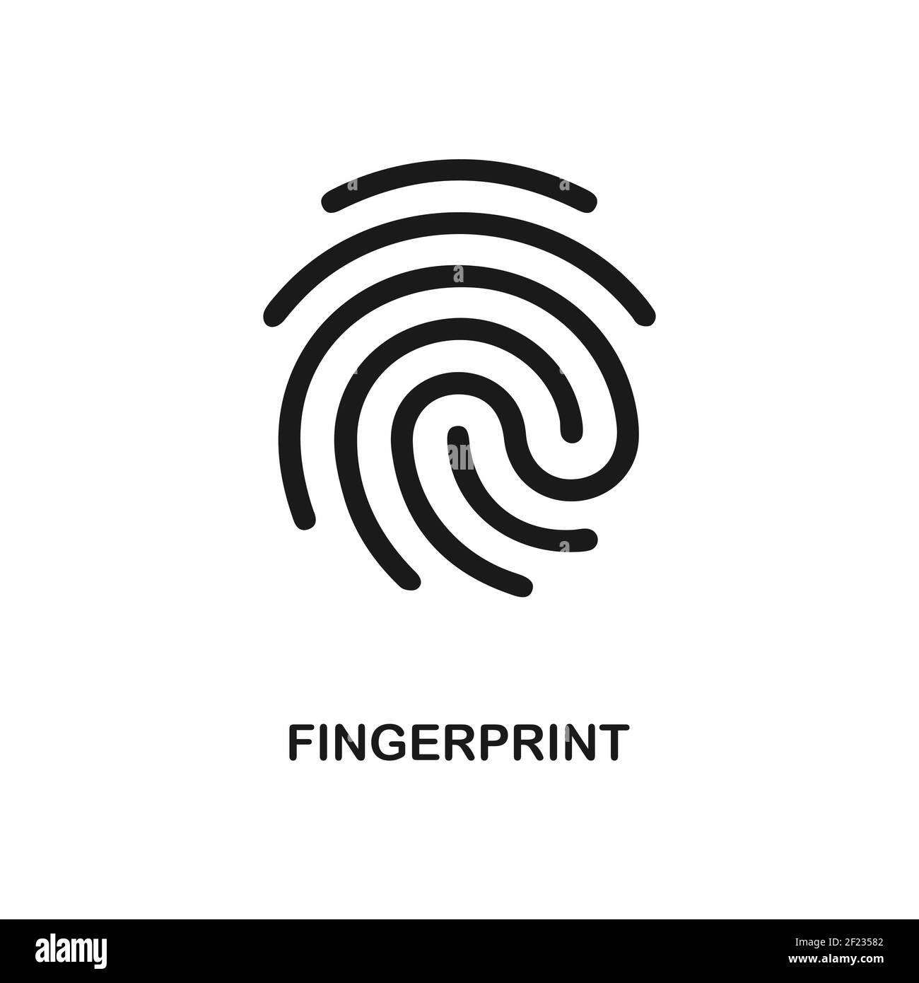 Fingerprint icon in simple style on white background. Vector EPS 10 ... Fingerprint icon in simple style on white background. Vector EPS 10 ...