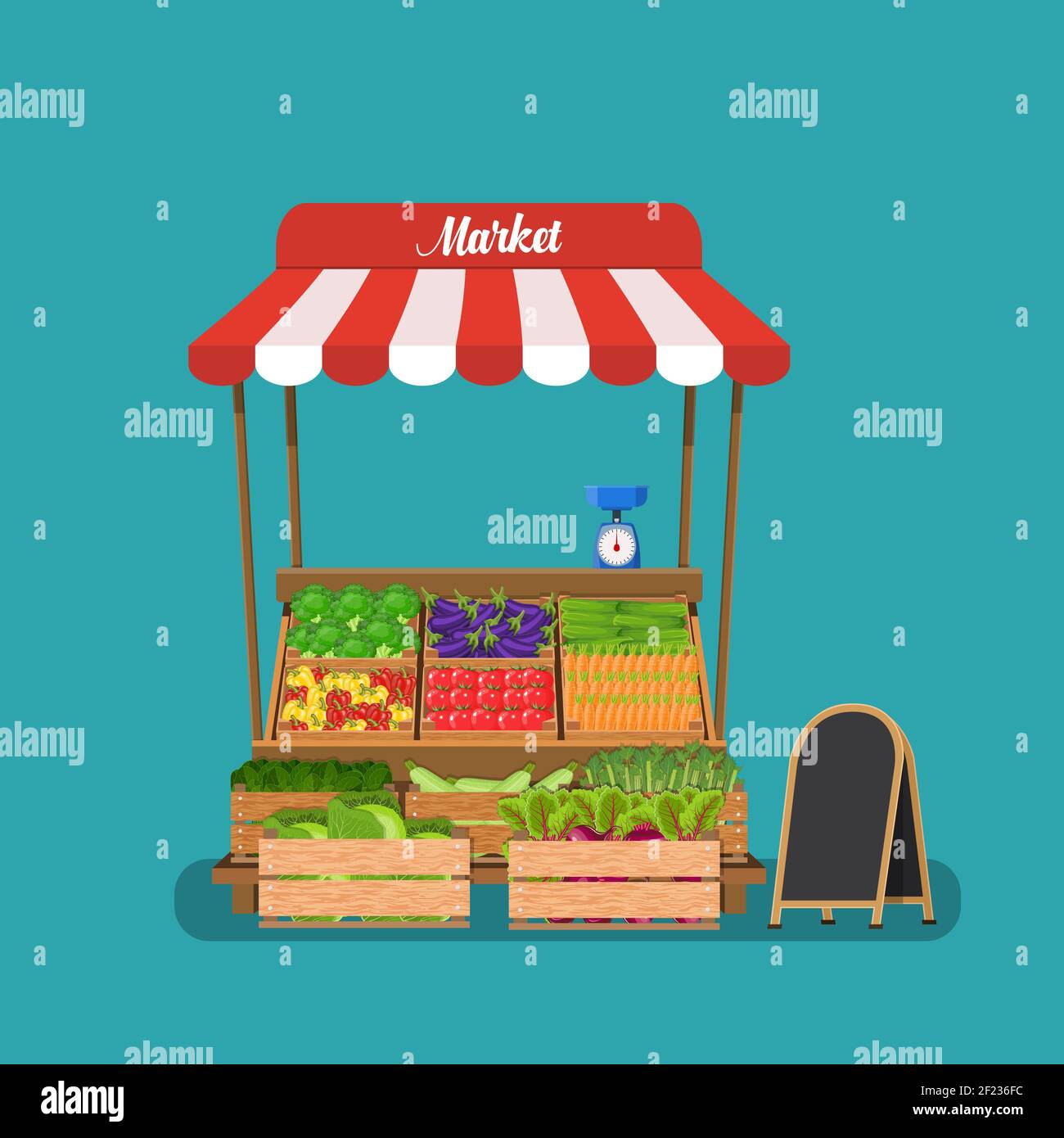 Fresh cabbage market stall Stock Vector Images - Alamy