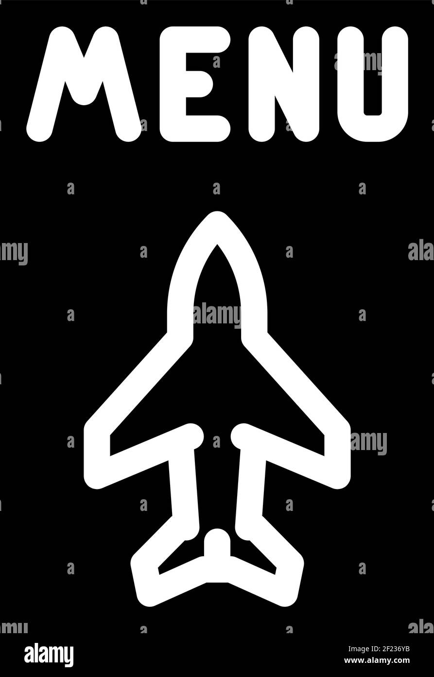 menu airline food glyph icon vector illustration Stock Vector Image ...