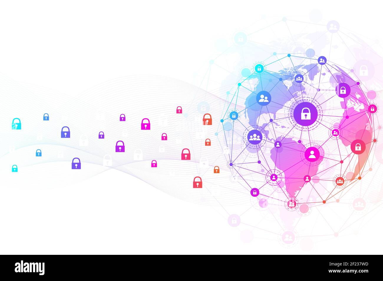 Big Data Visualization Social Network Or Business Analytics Representation Abstract Graphics