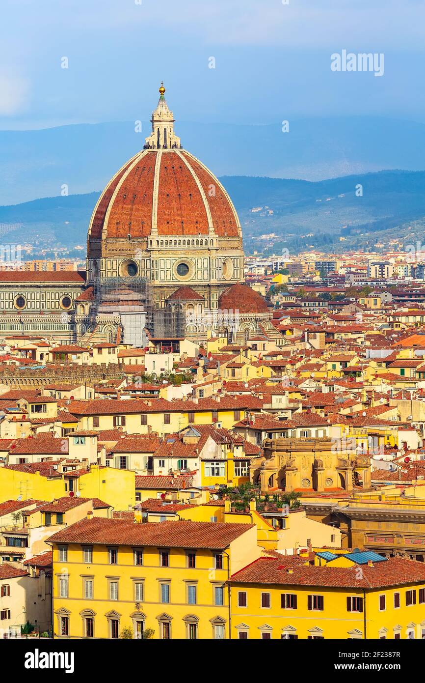Aerial view of Florence, Italy with Duomo Stock Photo - Alamy