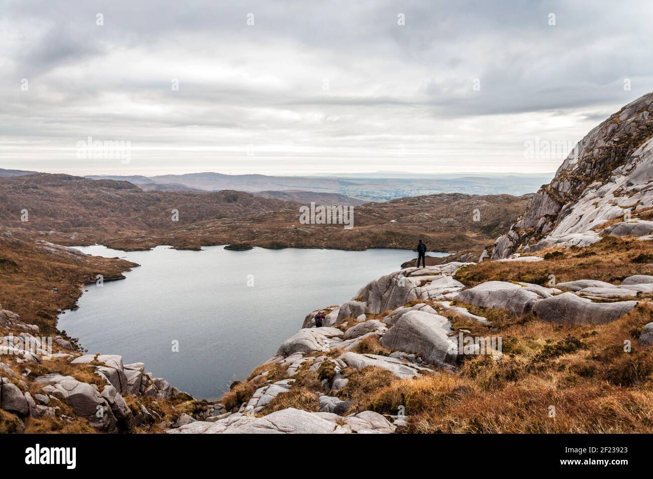 Walkers in Bluestack Mountains, County Donegal, Ireland Stock Photo - Alamy