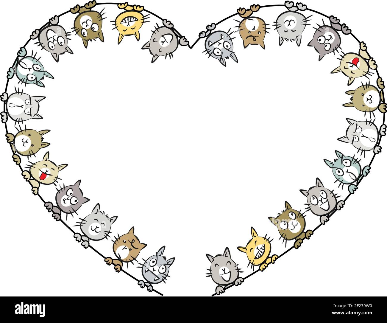 vector cartoon cat background Stock Vector Image & Art - Alamy