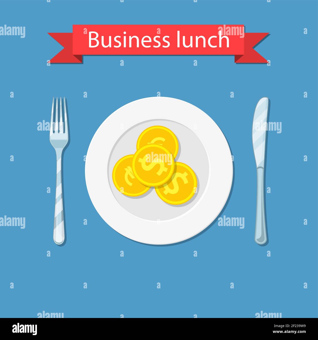 Business lunch concept i Stock Vector Image & Art - Alamy