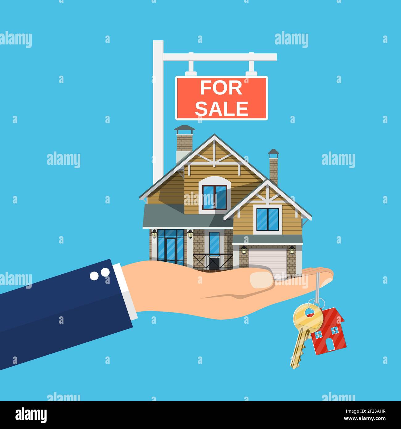 Hand building house wooden Stock Vector Images - Alamy