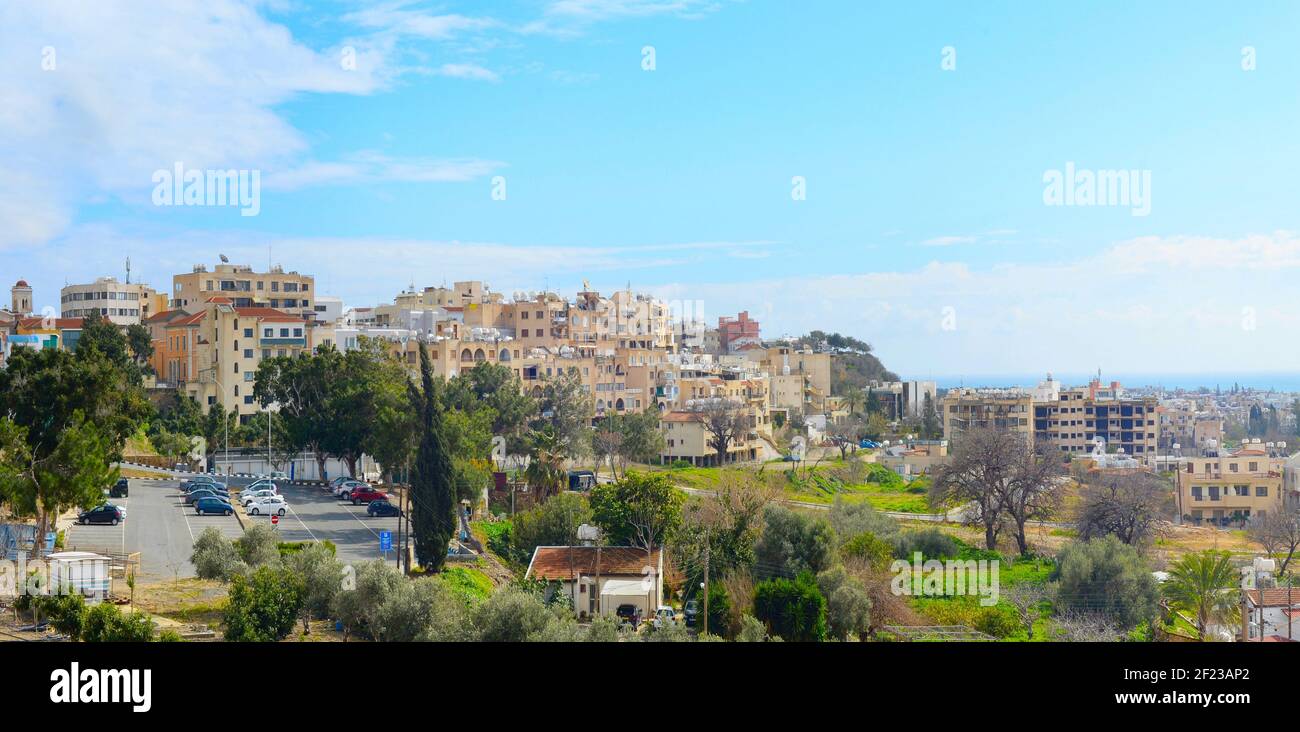 Paphos panorama skyline city Cyprus Stock Photo - Alamy