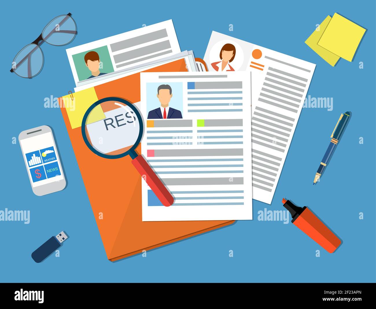 Human resources hand recruitment Stock Vector Images - Alamy