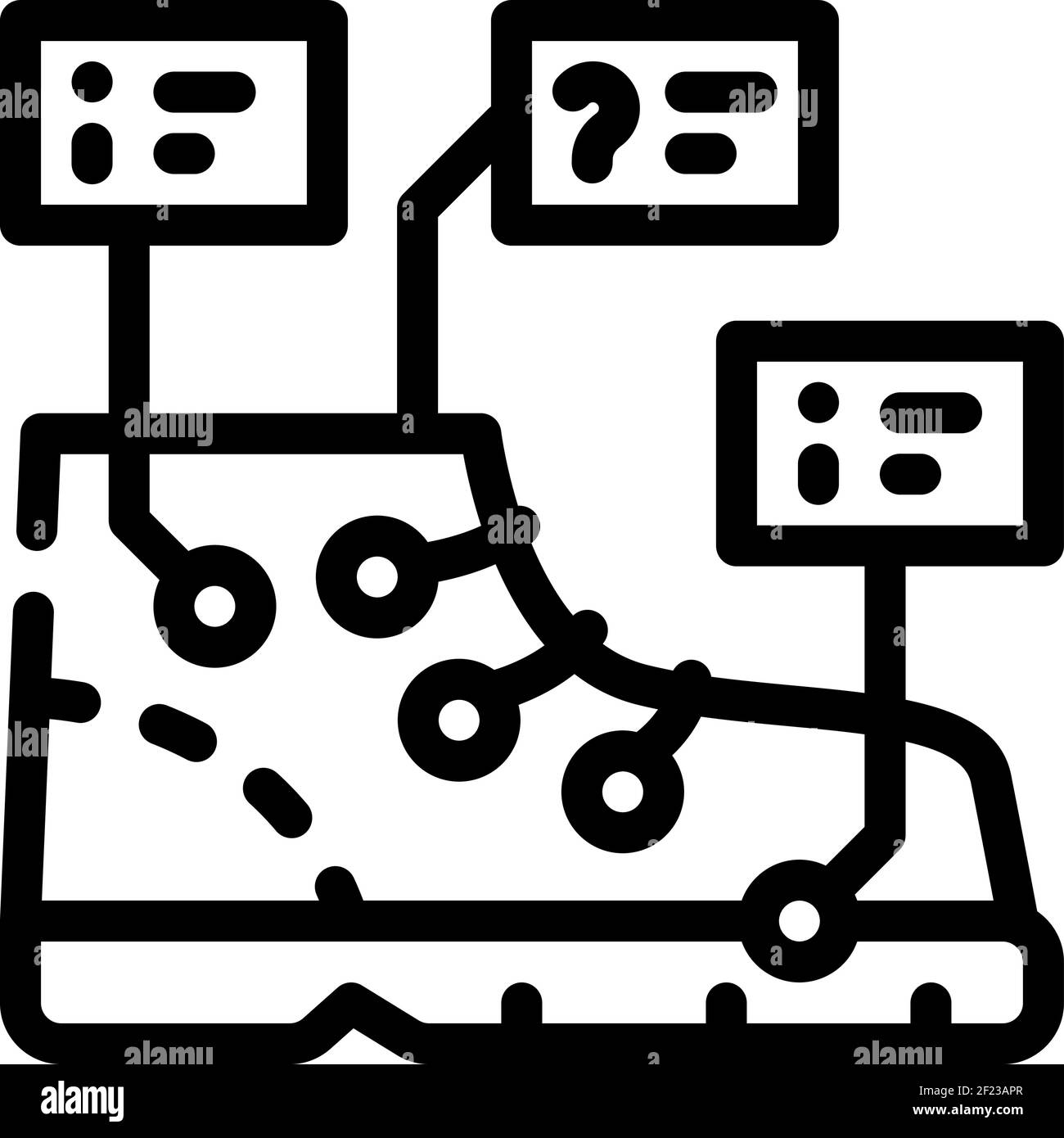 study of shoe production line icon vector illustration Stock Vector ...