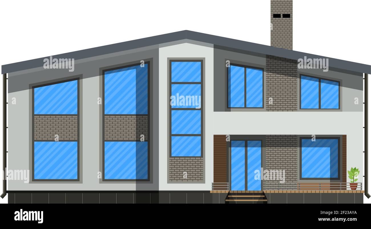 Cartoon family house exterior concept Cut Out Stock Images & Pictures ...