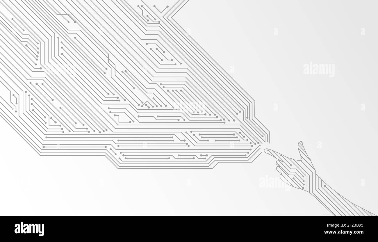Hand Holding Circuit digital Concept. Vector Illustration Stock Vector ...