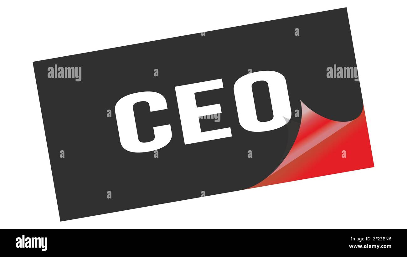 CEO text written on black red sticker stamp Stock Photo - Alamy