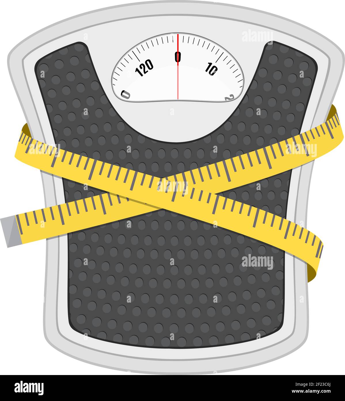 Bathroom Floor Weight Scale And Measuring Tape Stock Vector Image And Art
