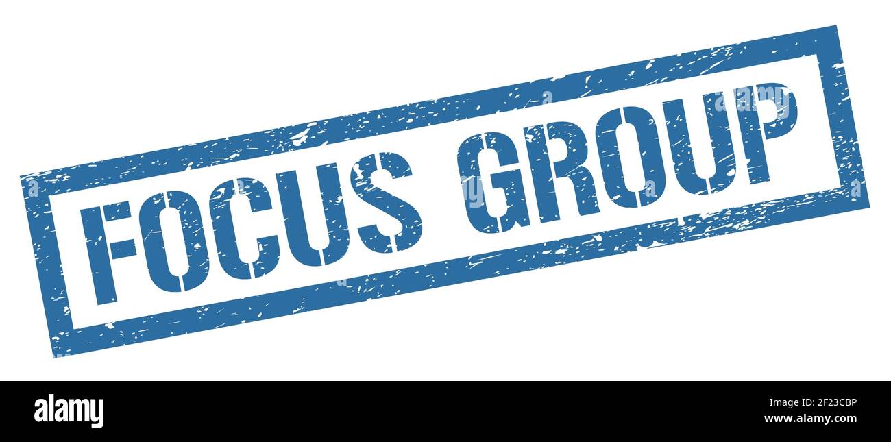 FOCUS GROUP blue grungy rectangle stamp sign Stock Photo - Alamy