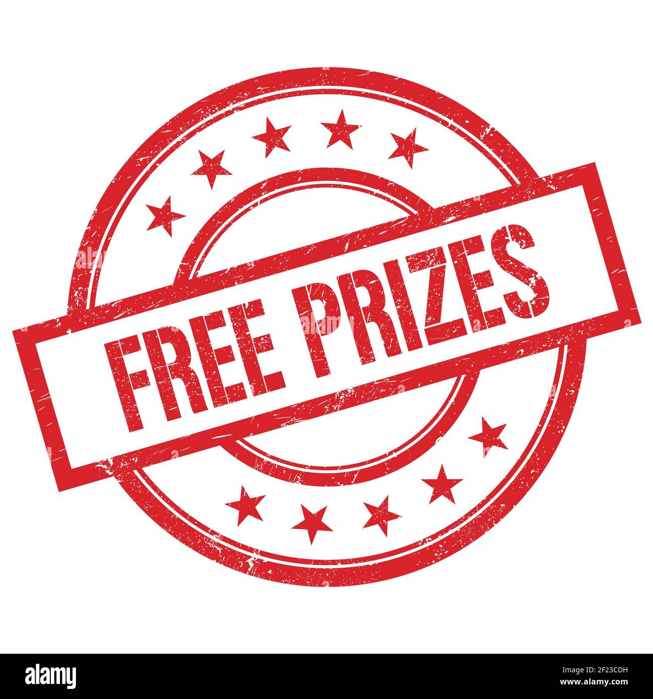 FREE PRIZES text written on red round vintage rubber stamp Stock Photo ...