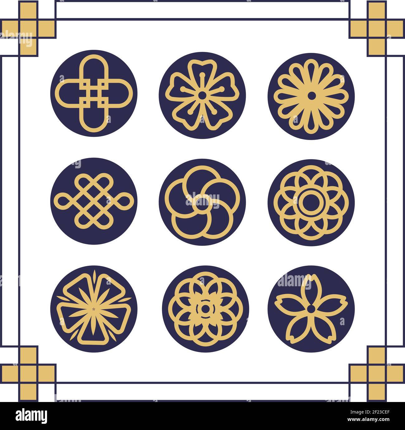 Korea traditional pattern Stock Vector Images - Alamy