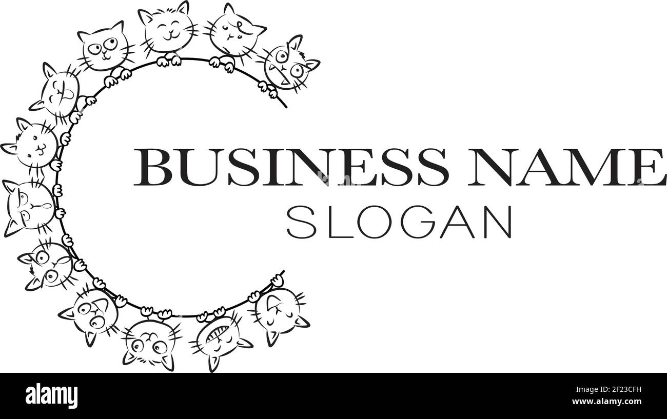 vector cats border background Stock Vector Image & Art - Alamy