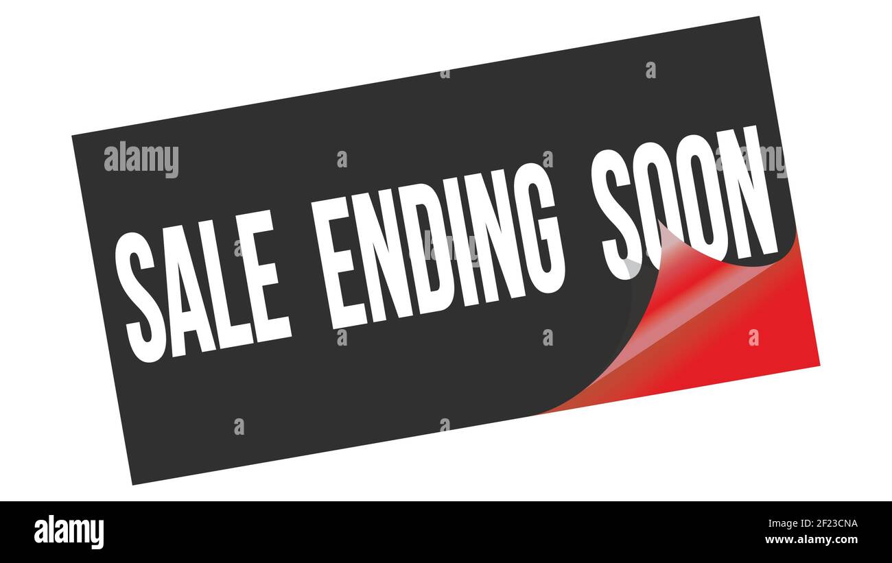SALE ENDING SOON text written on black red sticker stamp Stock Photo ...