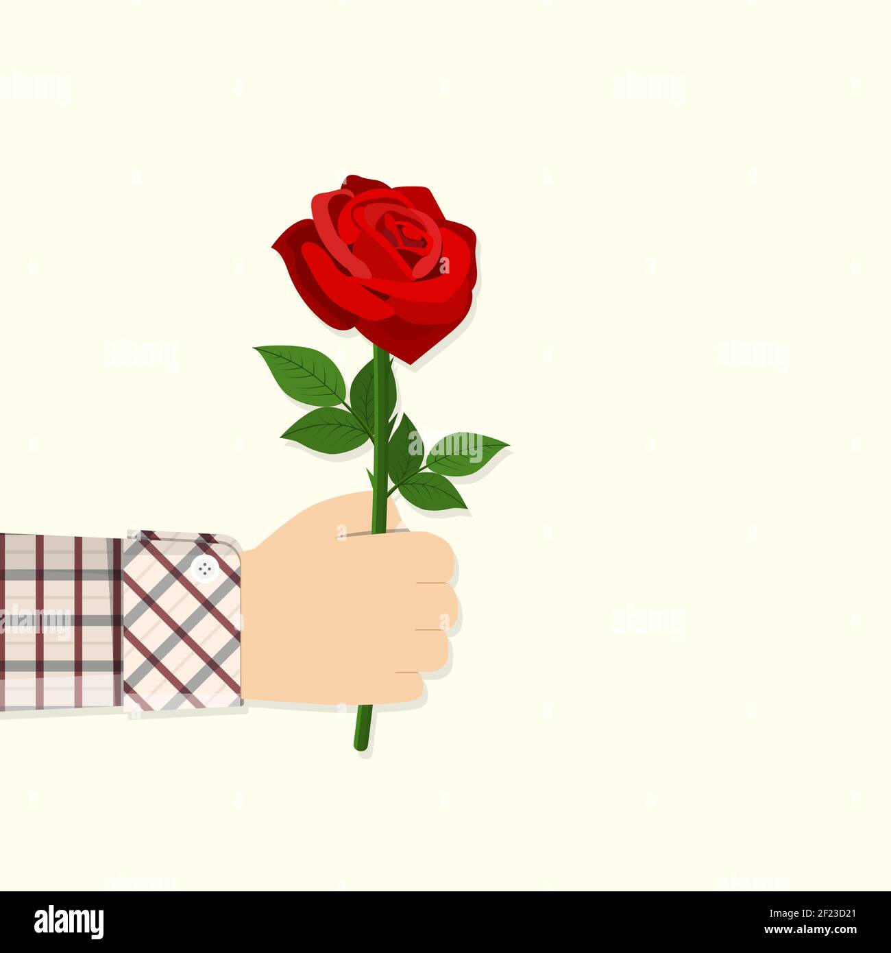 Man giving rose Stock Vector Images - Alamy