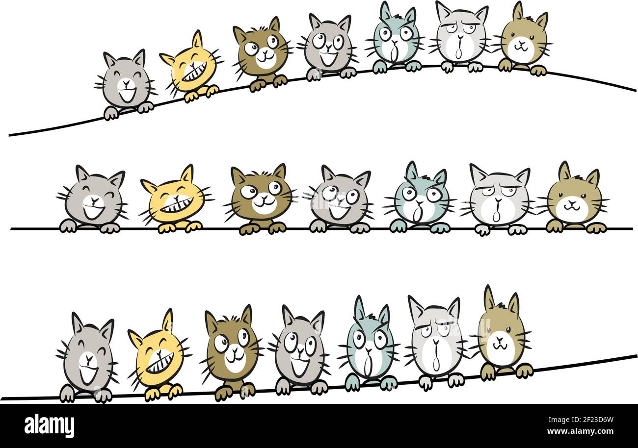 vector cats border background Stock Vector Image & Art - Alamy