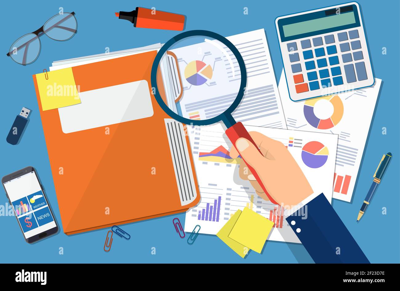 Analysis business report icon Stock Vector Images - Alamy