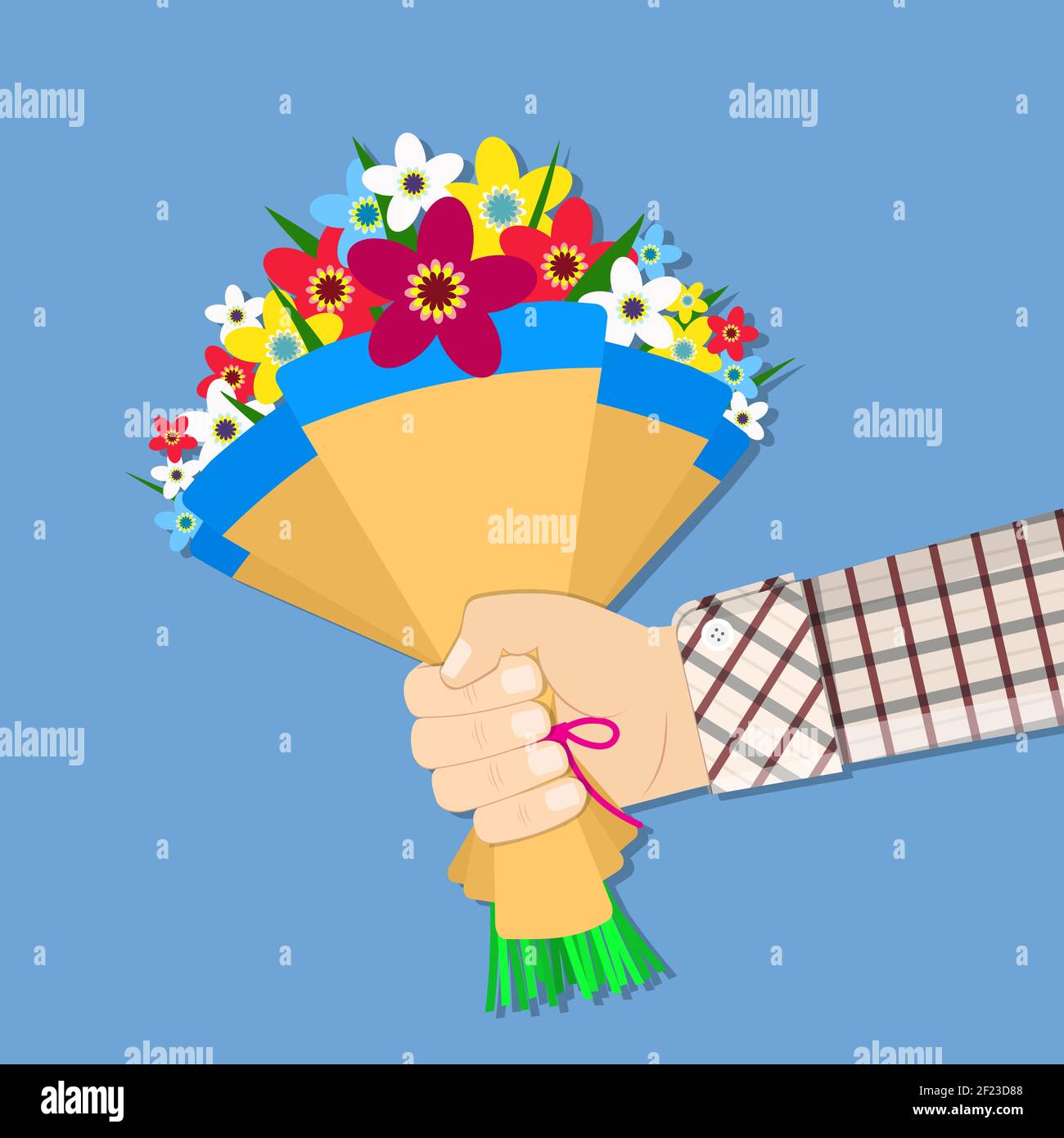 Vintage business man holding Stock Vector Images - Alamy