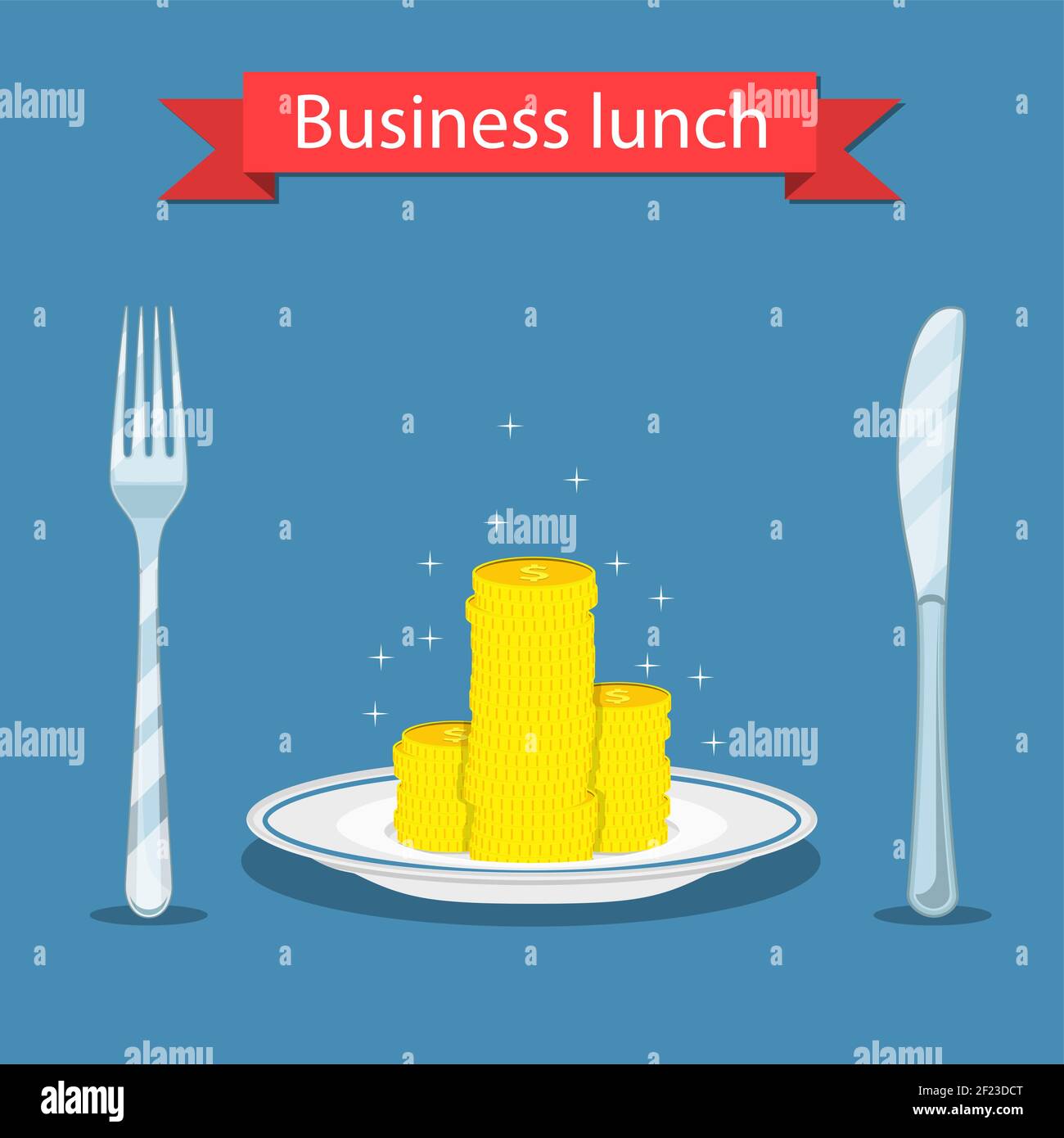Business lunch concept i Stock Vector Image & Art - Alamy