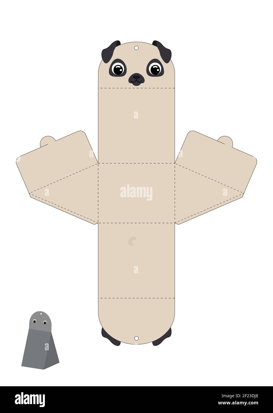 Dog cardboard box Stock Vector Images - Alamy