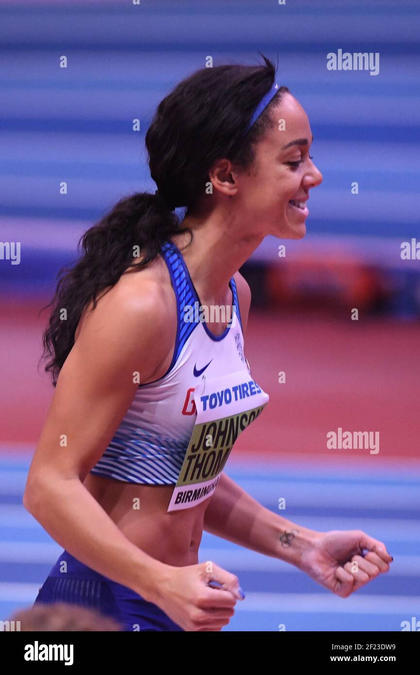 Katarina Johnson-Thompson (GBR) competes on Shiot Put Pentathlon during ...