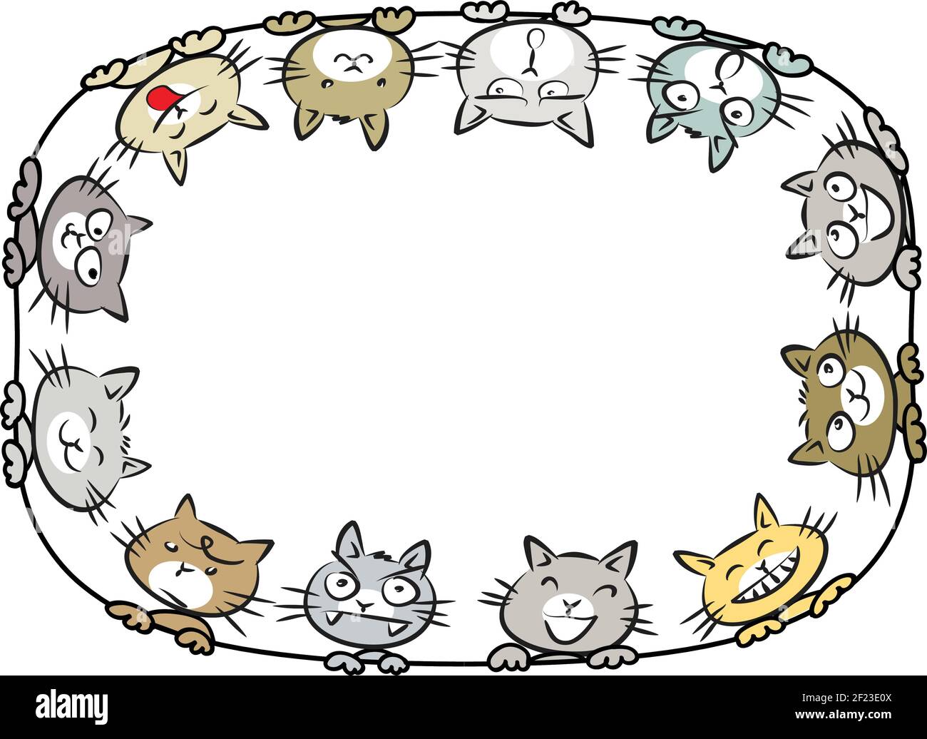 vector cartoon cat background Stock Vector Image & Art - Alamy