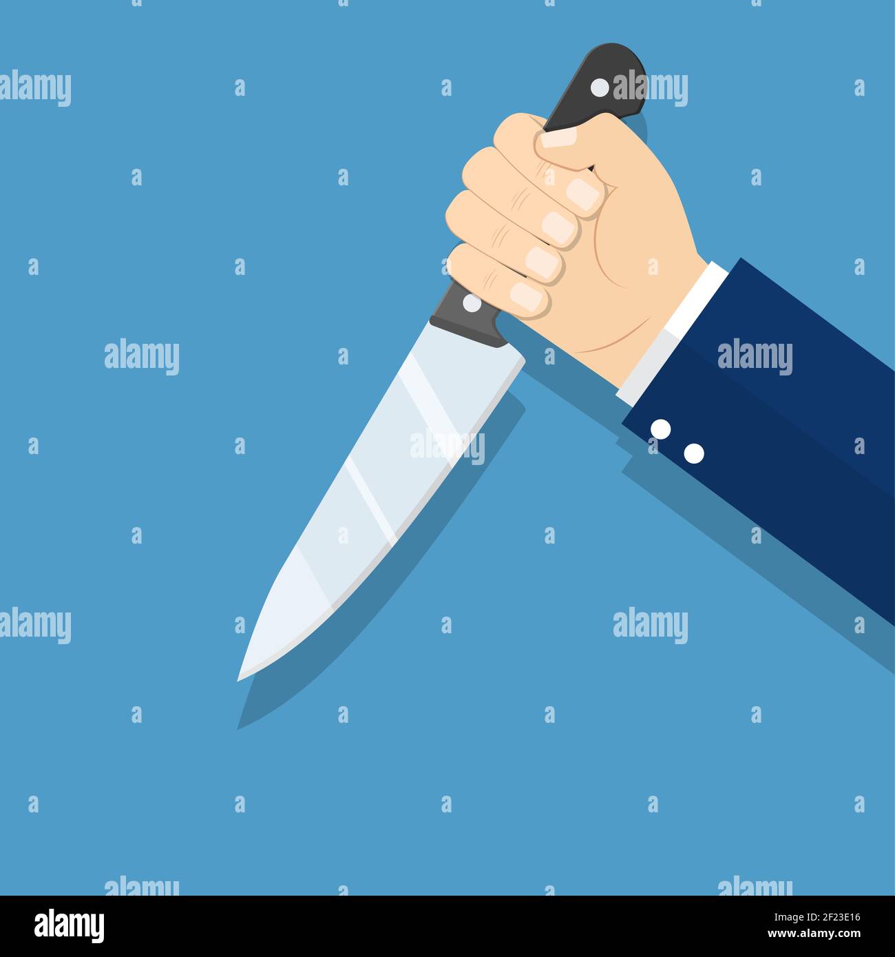 hand holding knife, vector illustration Stock Vector Image & Art - Alamy