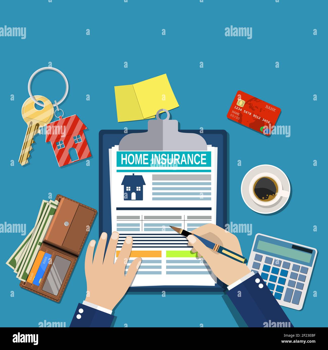 home insurance form concept Stock Vector Image & Art - Alamy