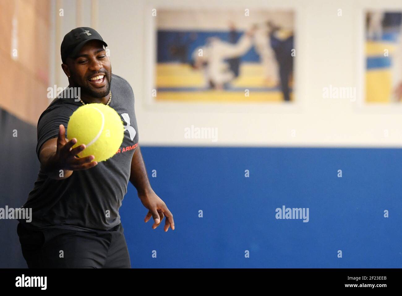 Teddy Riner backs to training at l'Insep, on march 5, 2018, at l'Insep ...