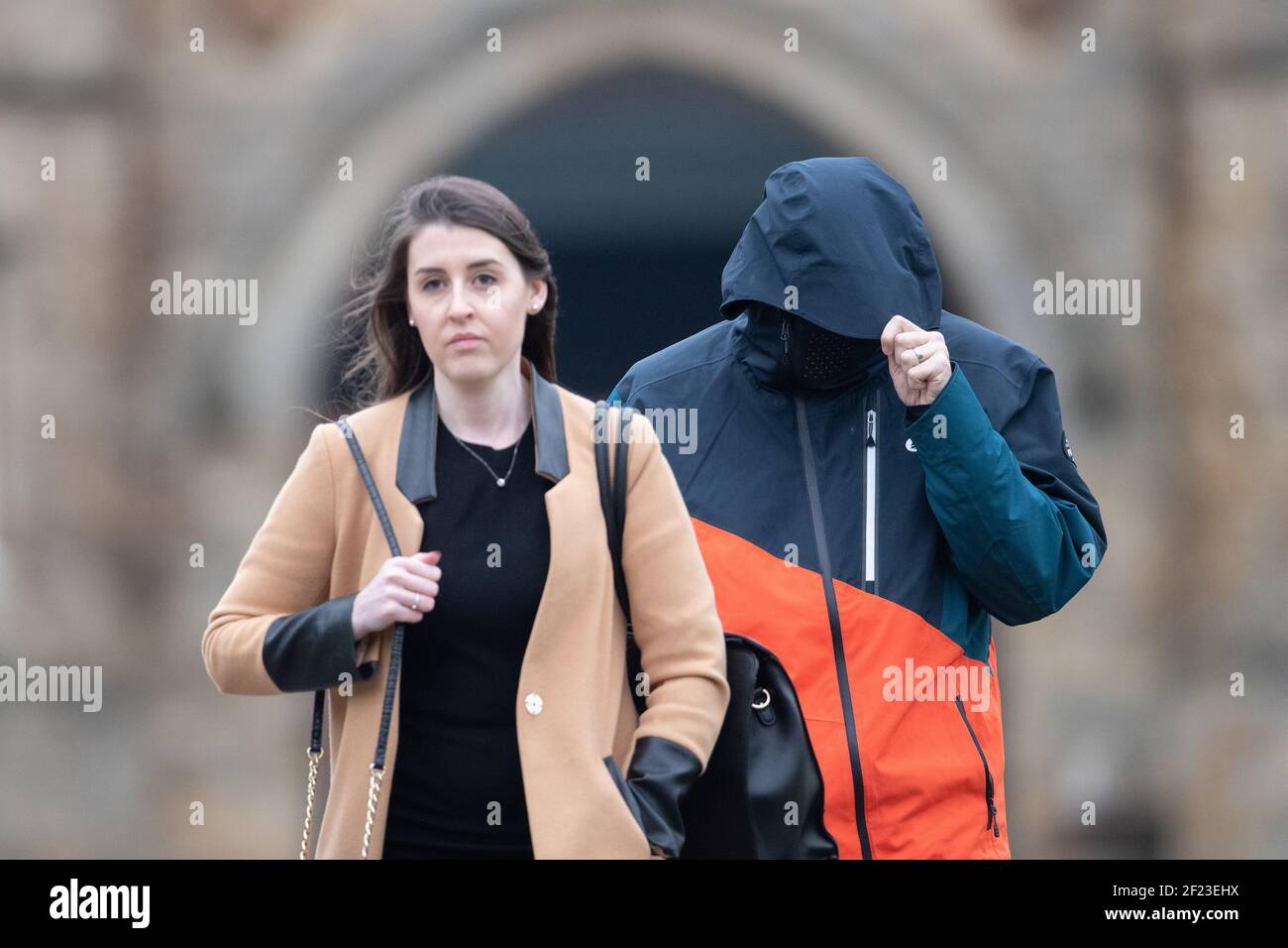 EuroMillions lottery winner Matthew Topham (right) arrives at Lincoln ...