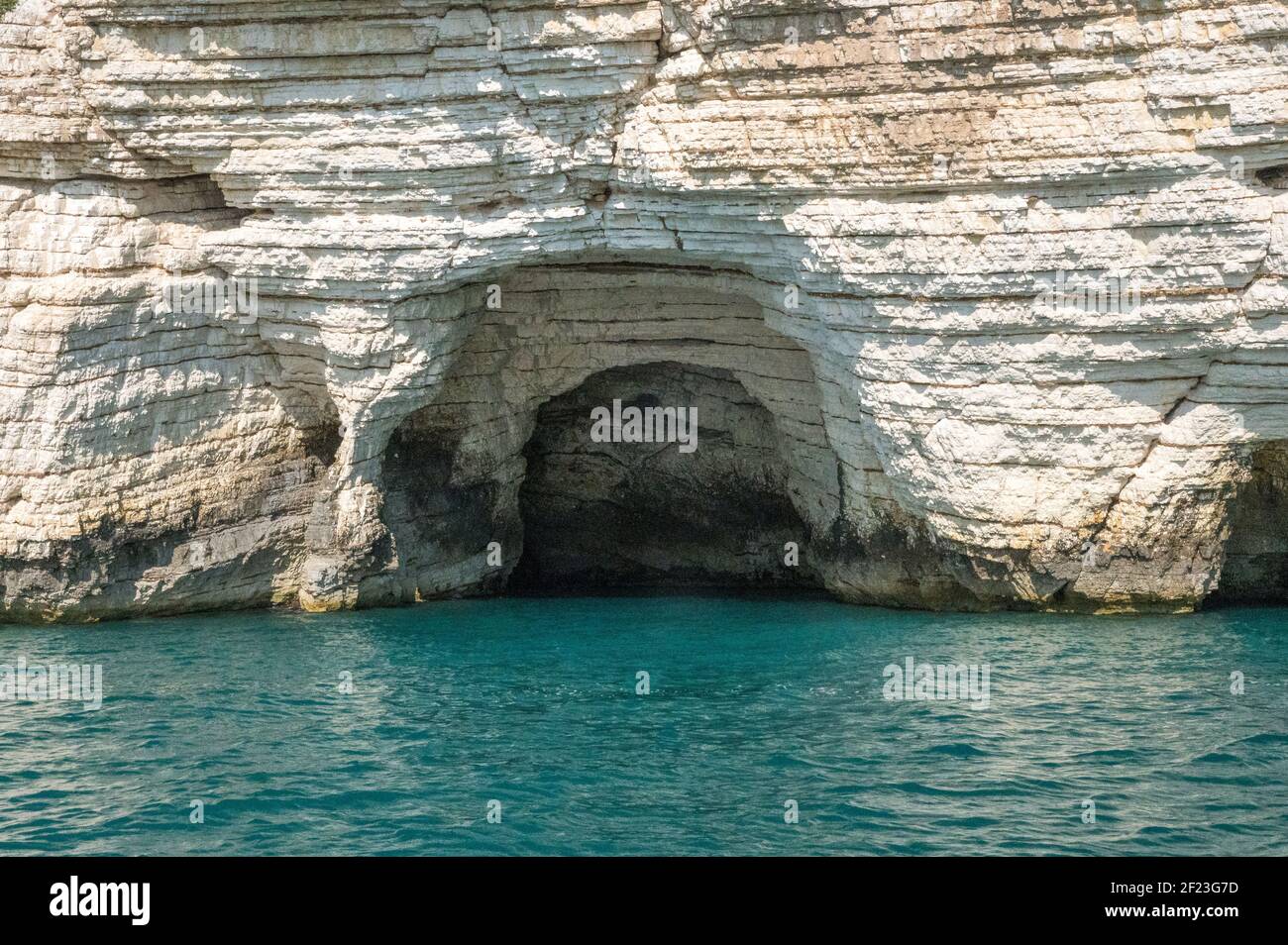 Gargano coast with sea cave (Grotta) in Puglia Stock Photo - Alamy