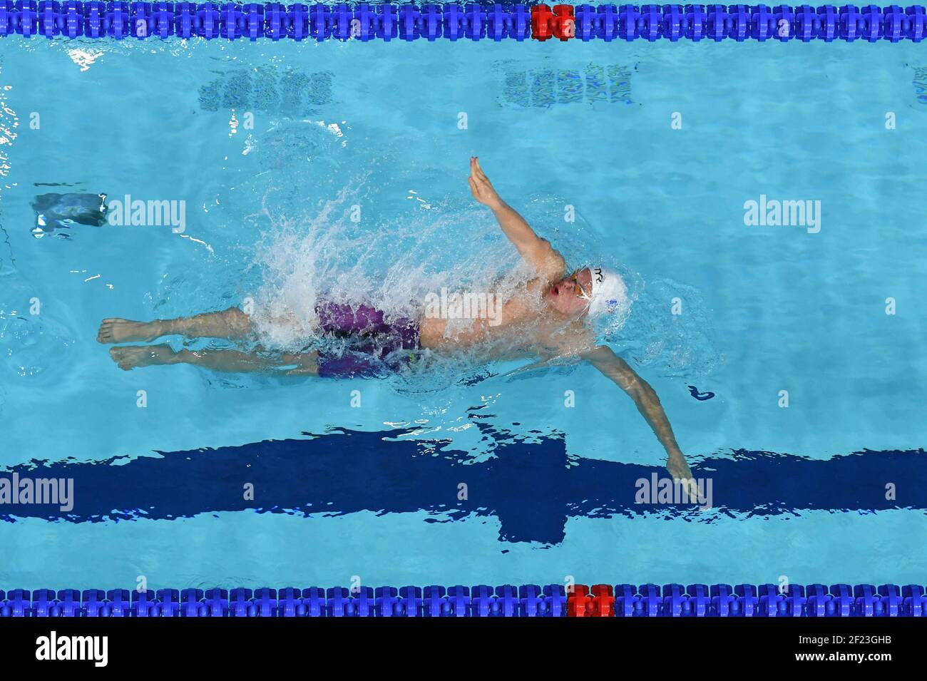 Stanislas Huille (FRA) competes on Men's 100 m Backstroke during the ...