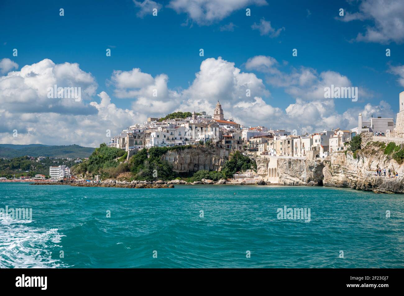 picturesque Vieste and its oldtown on Gargano Peninsula Stock Photo - Alamy