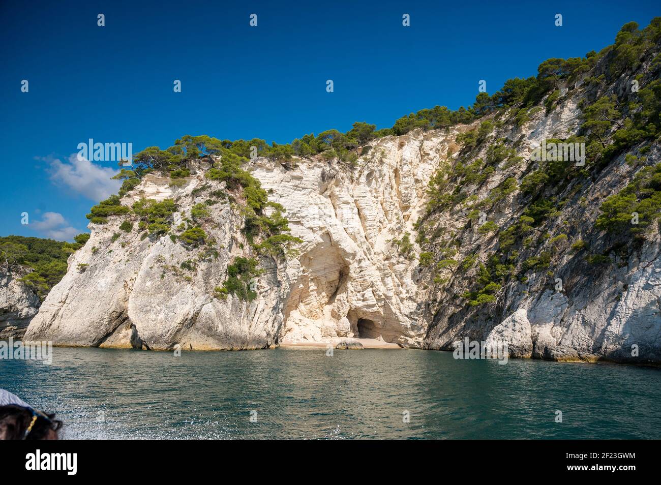 Gargano coast with sea cave (Grotta) in Puglia Stock Photo - Alamy