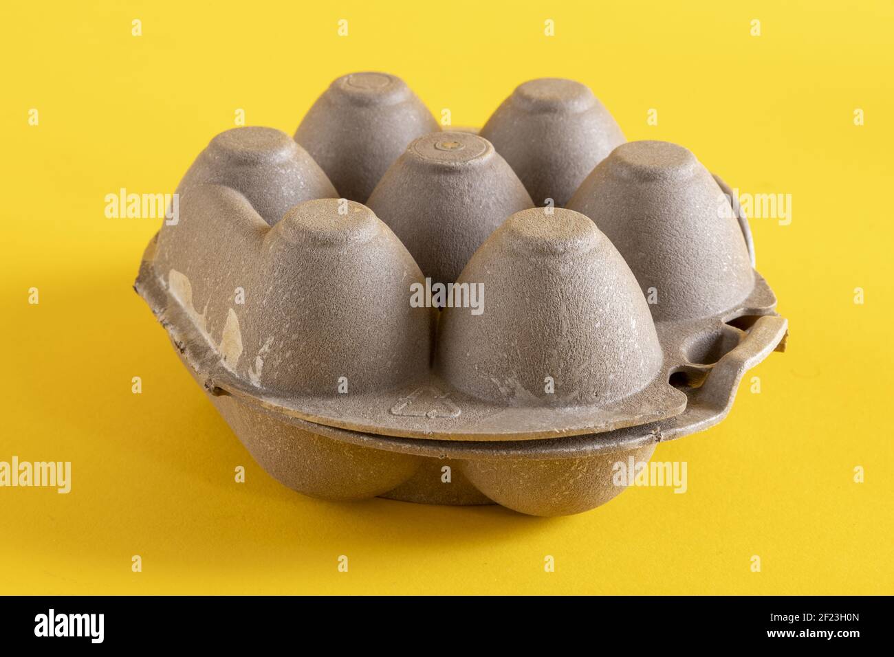 Typical round hexashaped egg carton box Stock Photo - Alamy