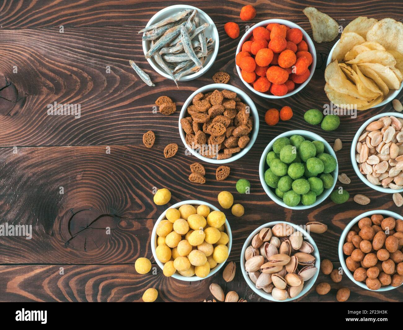 Different snacks for beer Stock Photo - Alamy